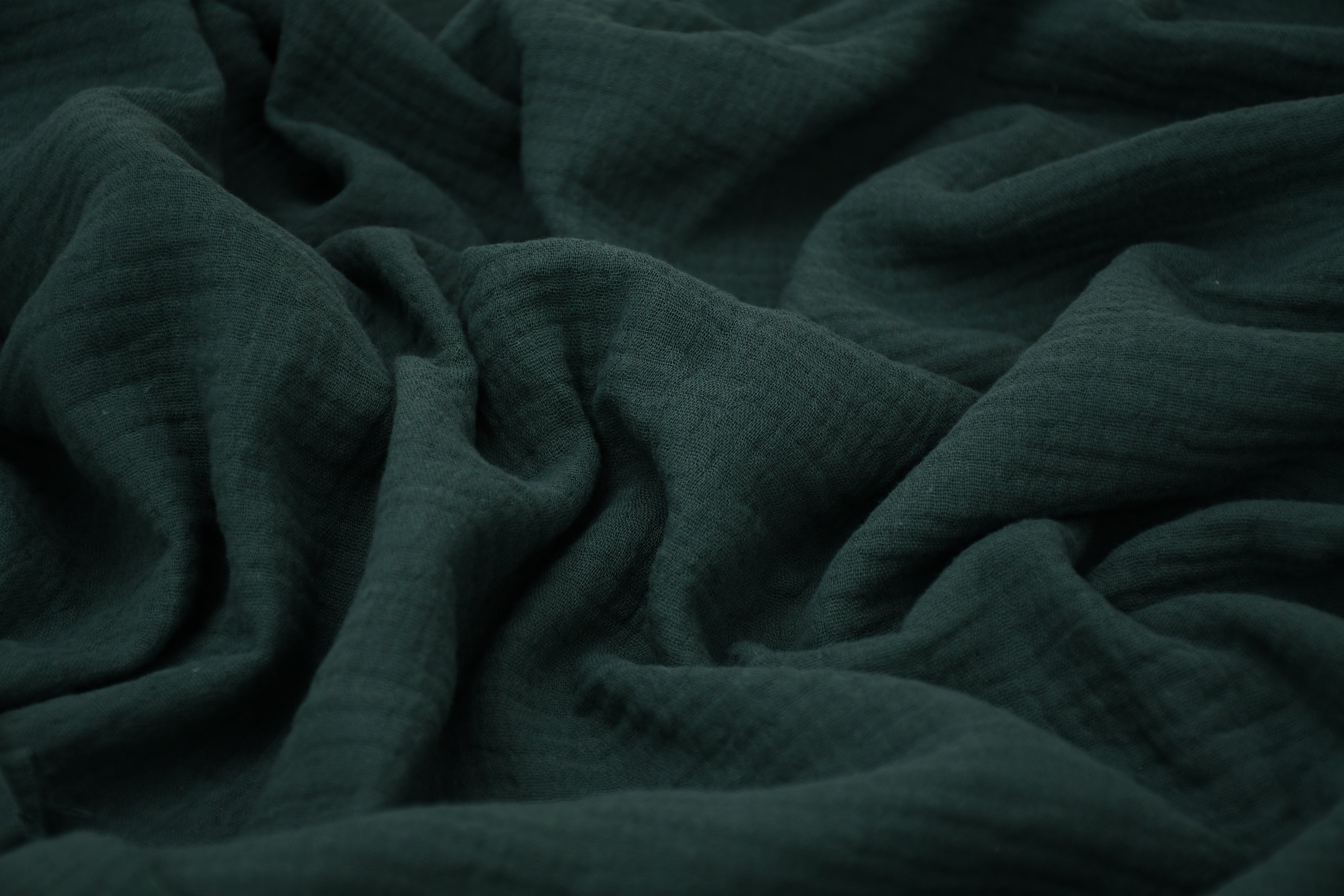 100% Cotton Double Gauze Muslin Fabric - Bottle Green – Frontier Fabrics
