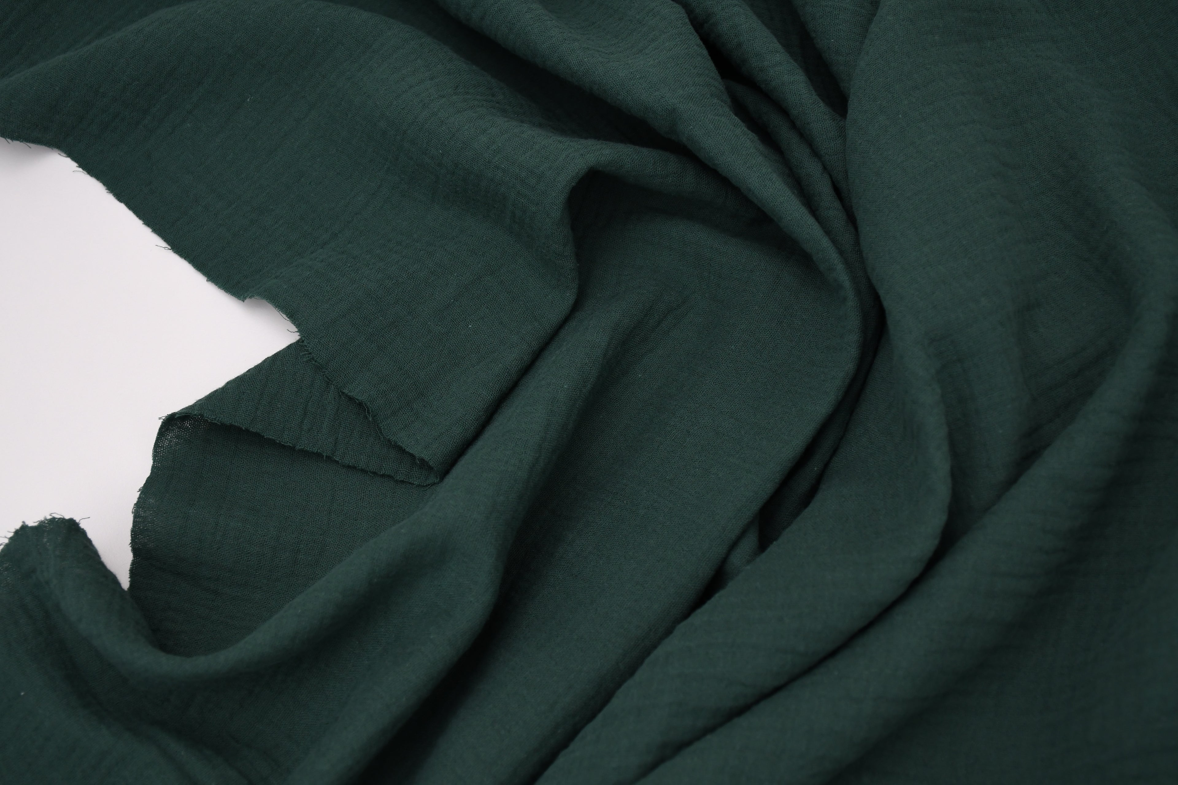 100% Cotton Double Gauze Muslin Fabric - Bottle Green – Frontier Fabrics