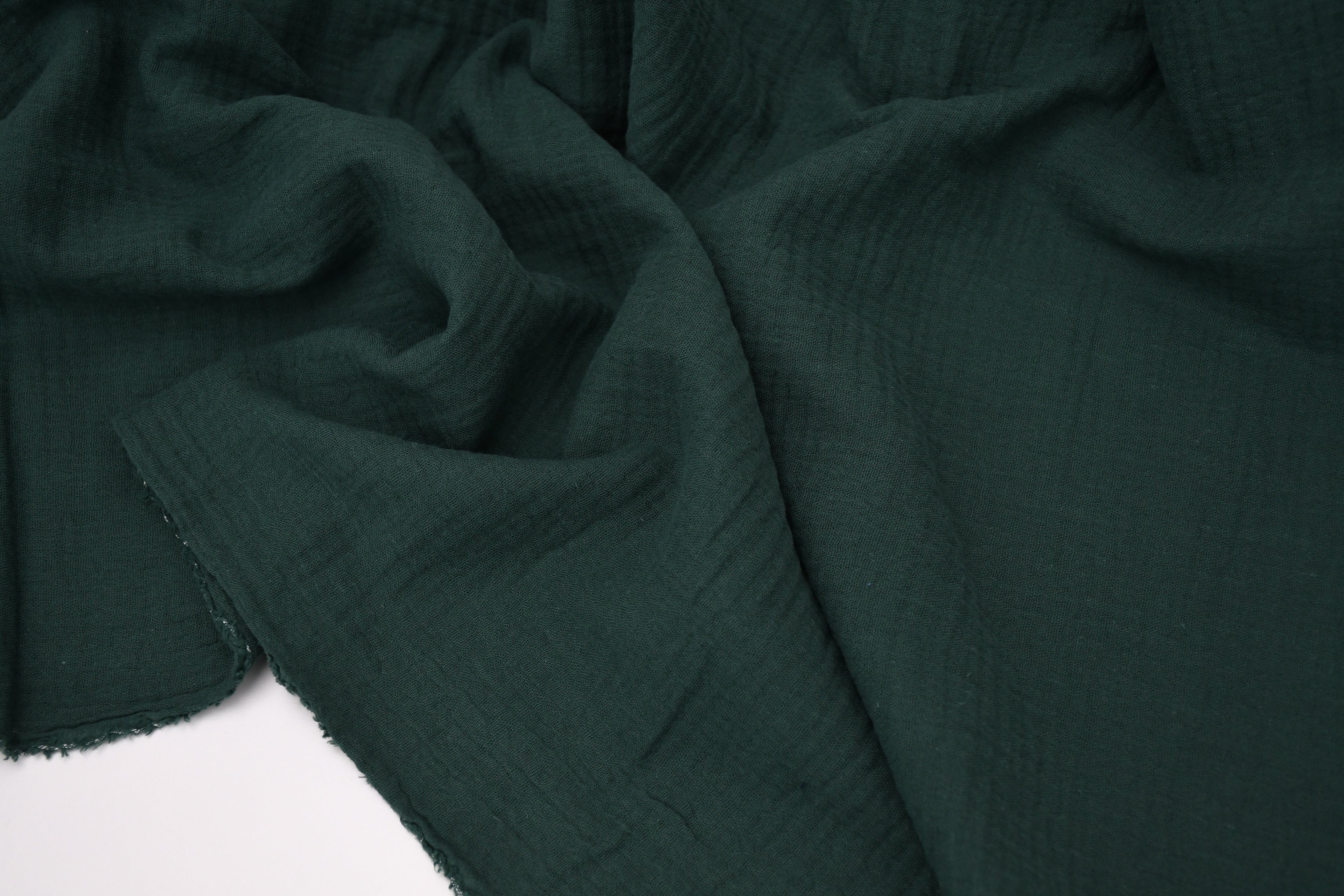 100% Cotton Double Gauze Muslin Fabric - Bottle Green – Frontier Fabrics