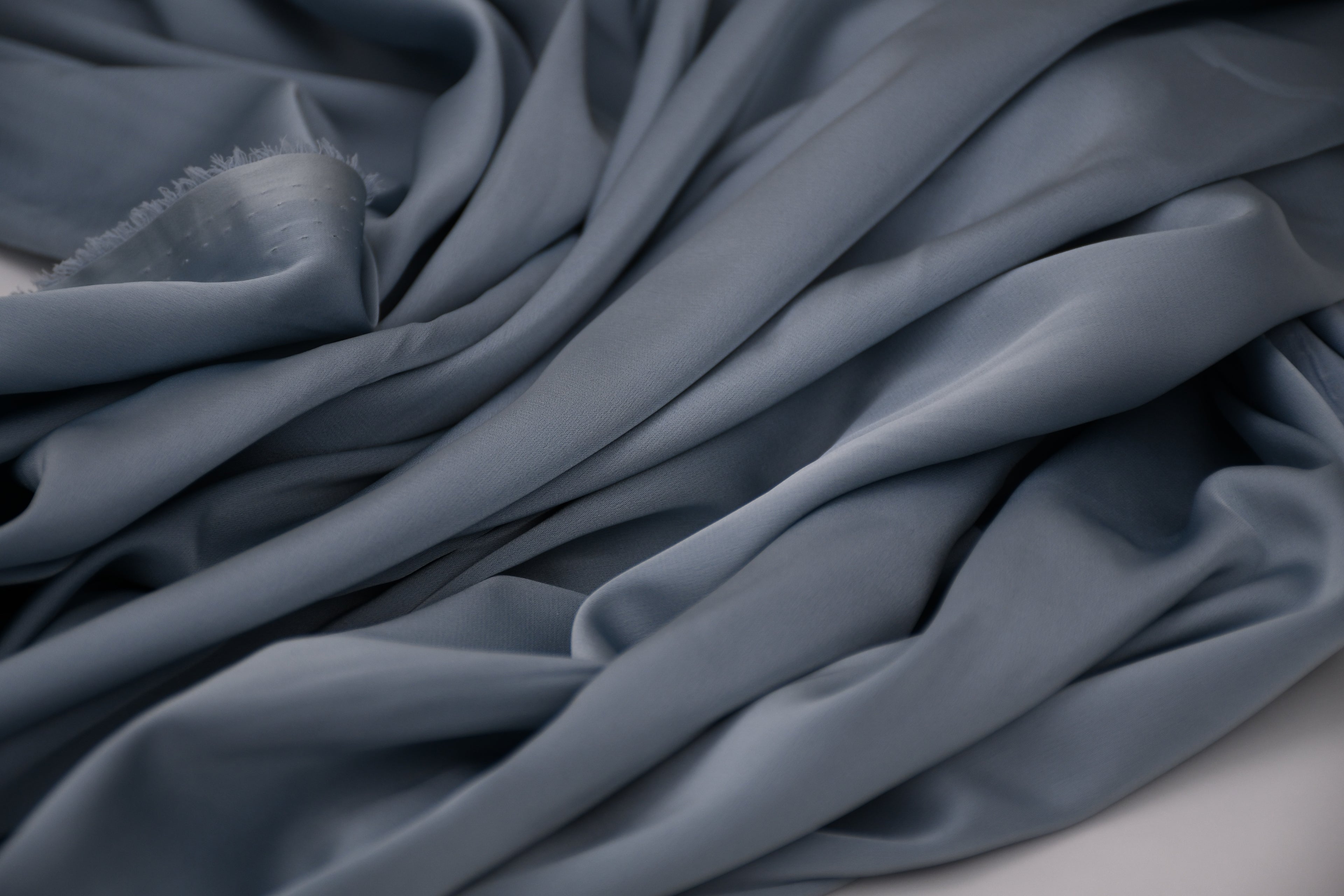 Silky Satin Stretch - French Blue – Frontier Fabrics