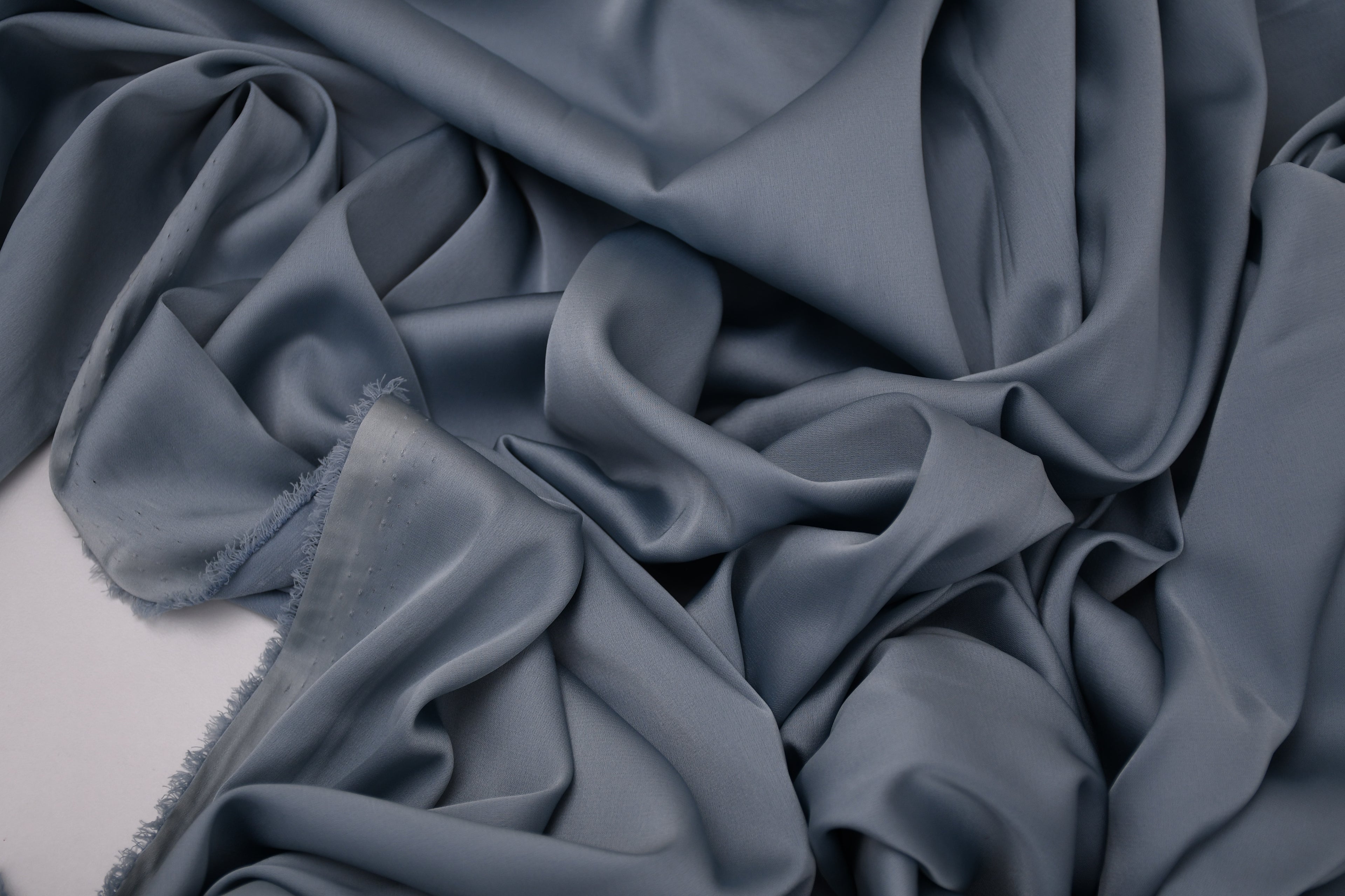 Silky Satin Stretch - French Blue – Frontier Fabrics