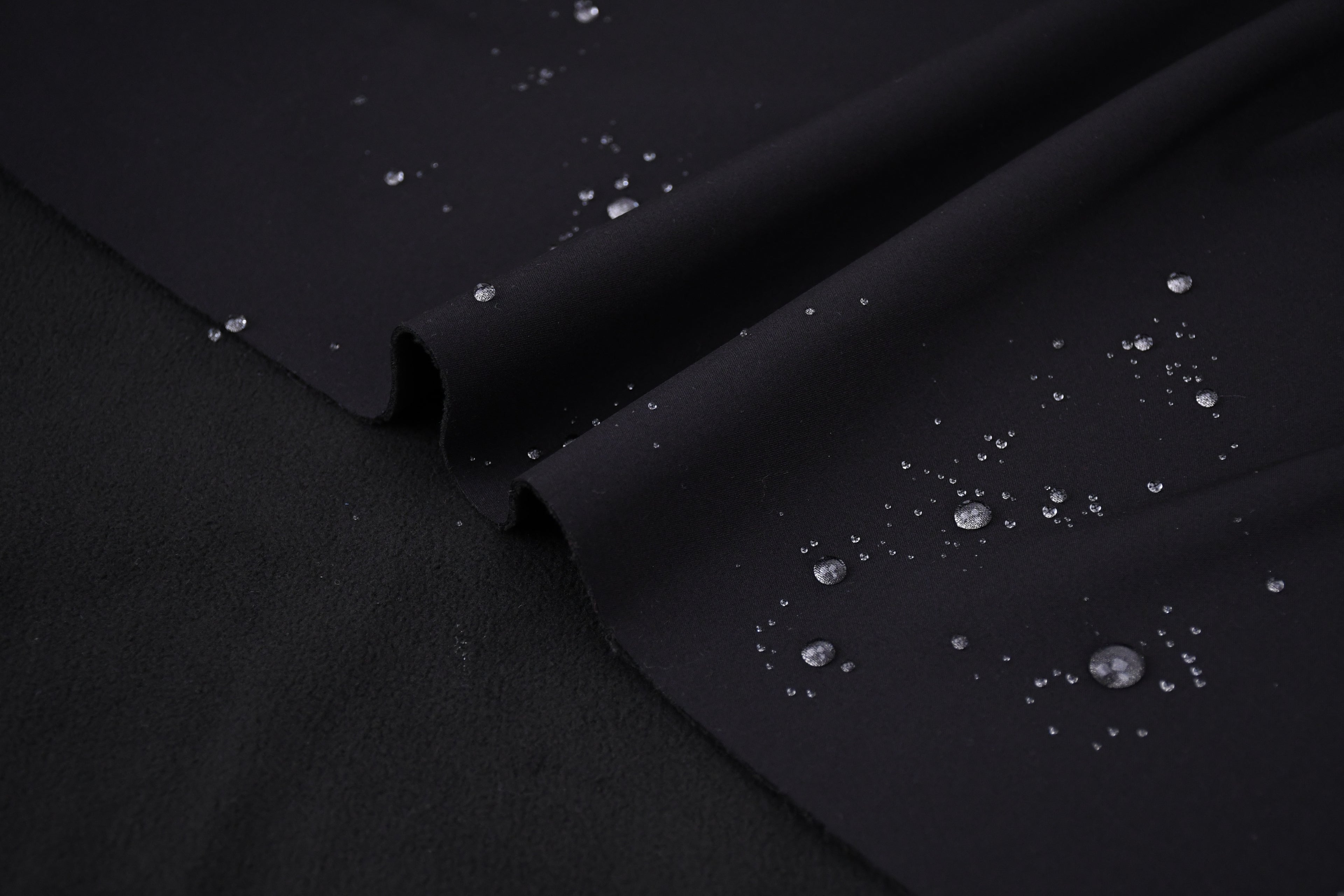 Softshell Fleece Water Repellent Fabric- Black – Frontier Fabrics