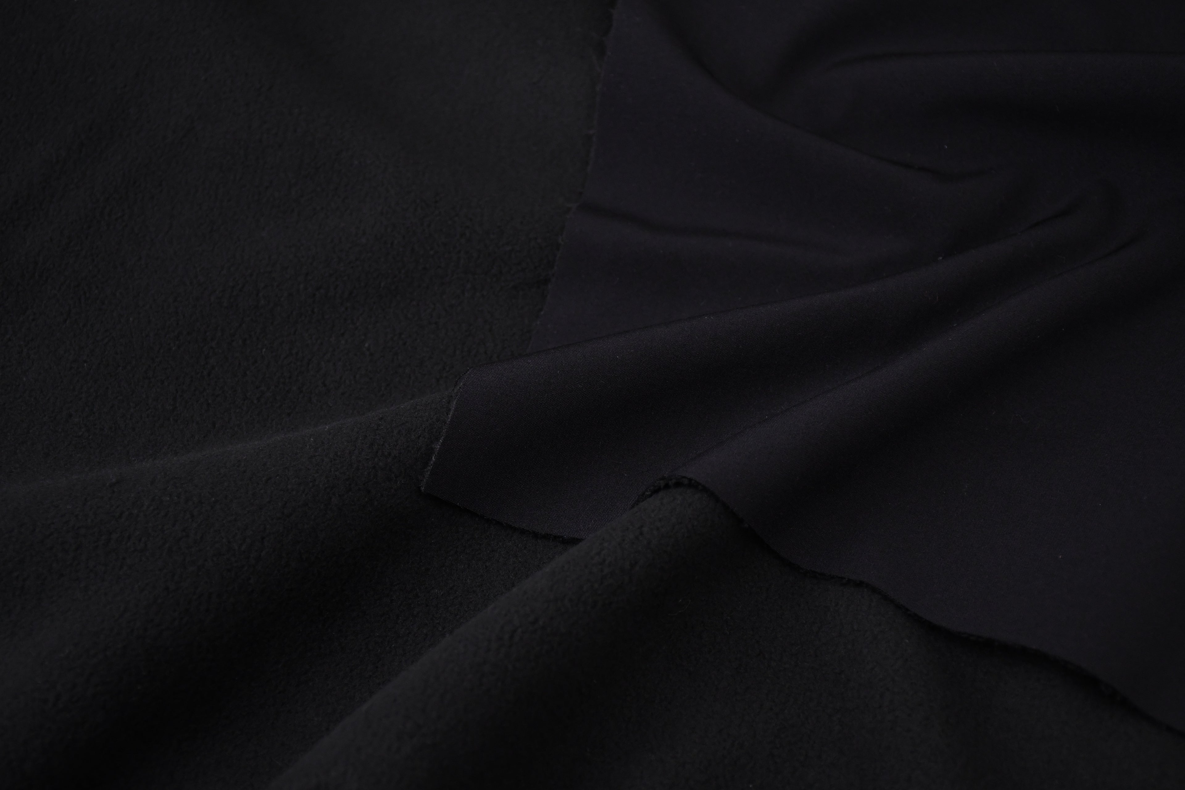Softshell Fleece Water Repellent Fabric- Black – Frontier Fabrics